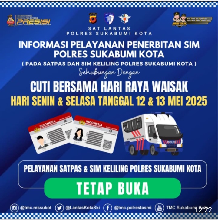 Cuti Bersama Tak Pengaruhi Pelayanan SIM di Polres Sukabumi Kota – Majalahjakarta.com